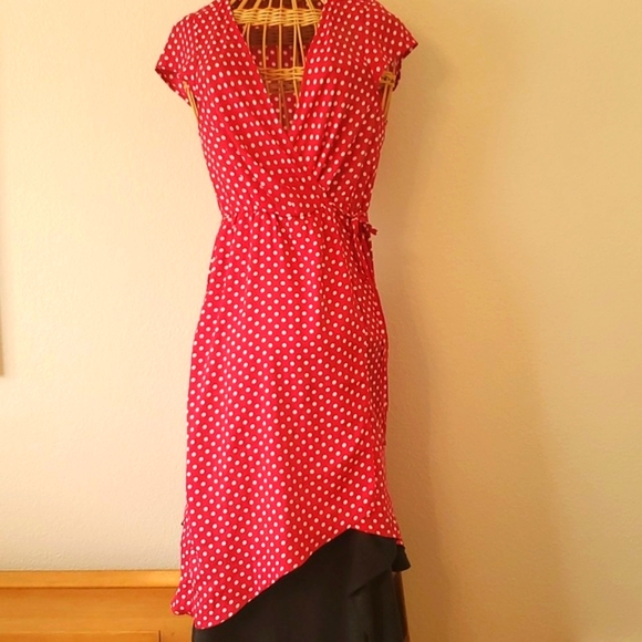 BCBGMaxAzria | Dresses | Nwt Bcbg Adorable Red Polka Dot Summer Dress ...
